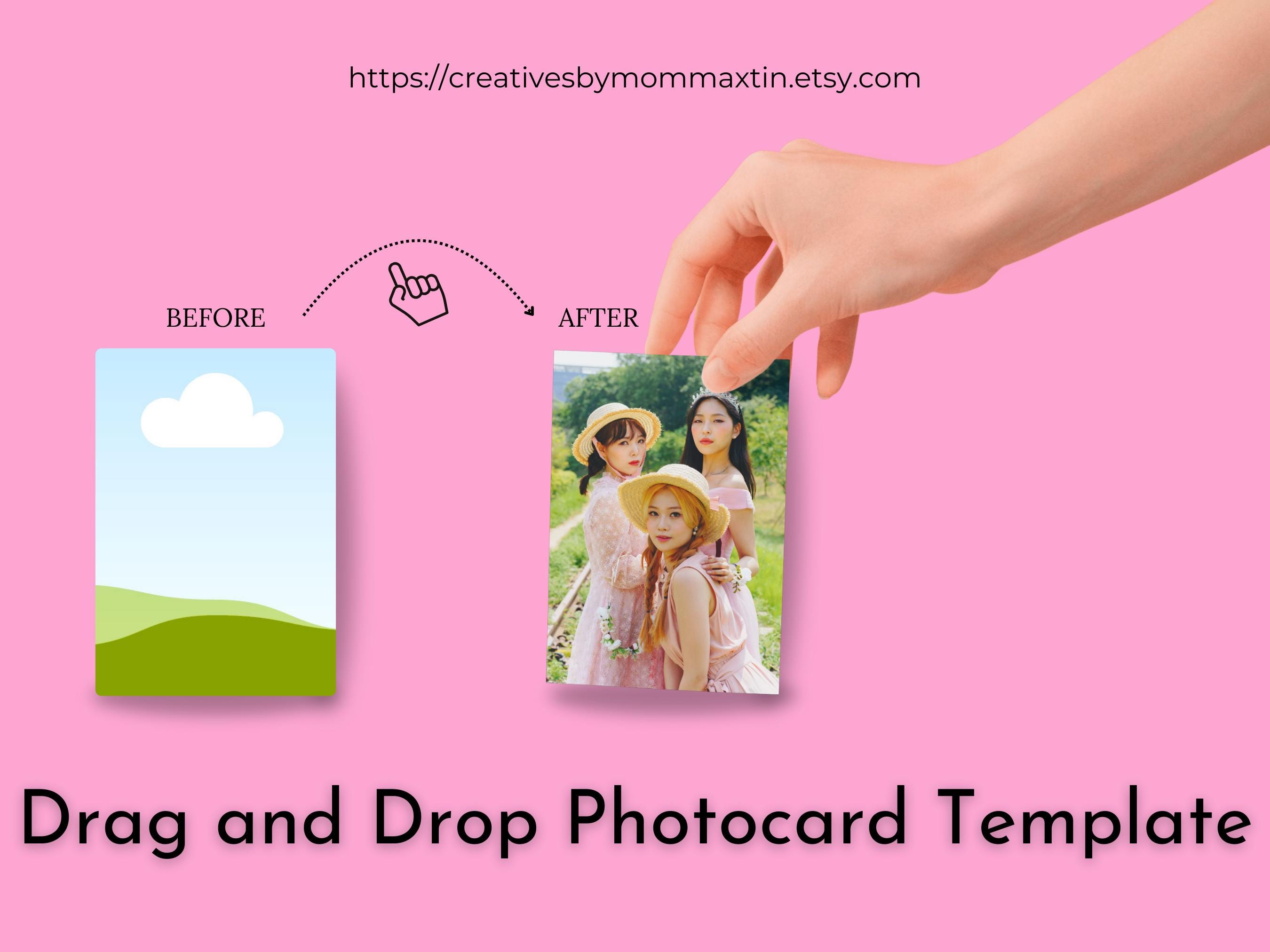 A4 Kpop Digital Photocard Canva Template | Fan Personalized Custom ...
