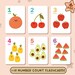 Number Flash Cards Homeschool Counting Flashcards Number 1-10 ...