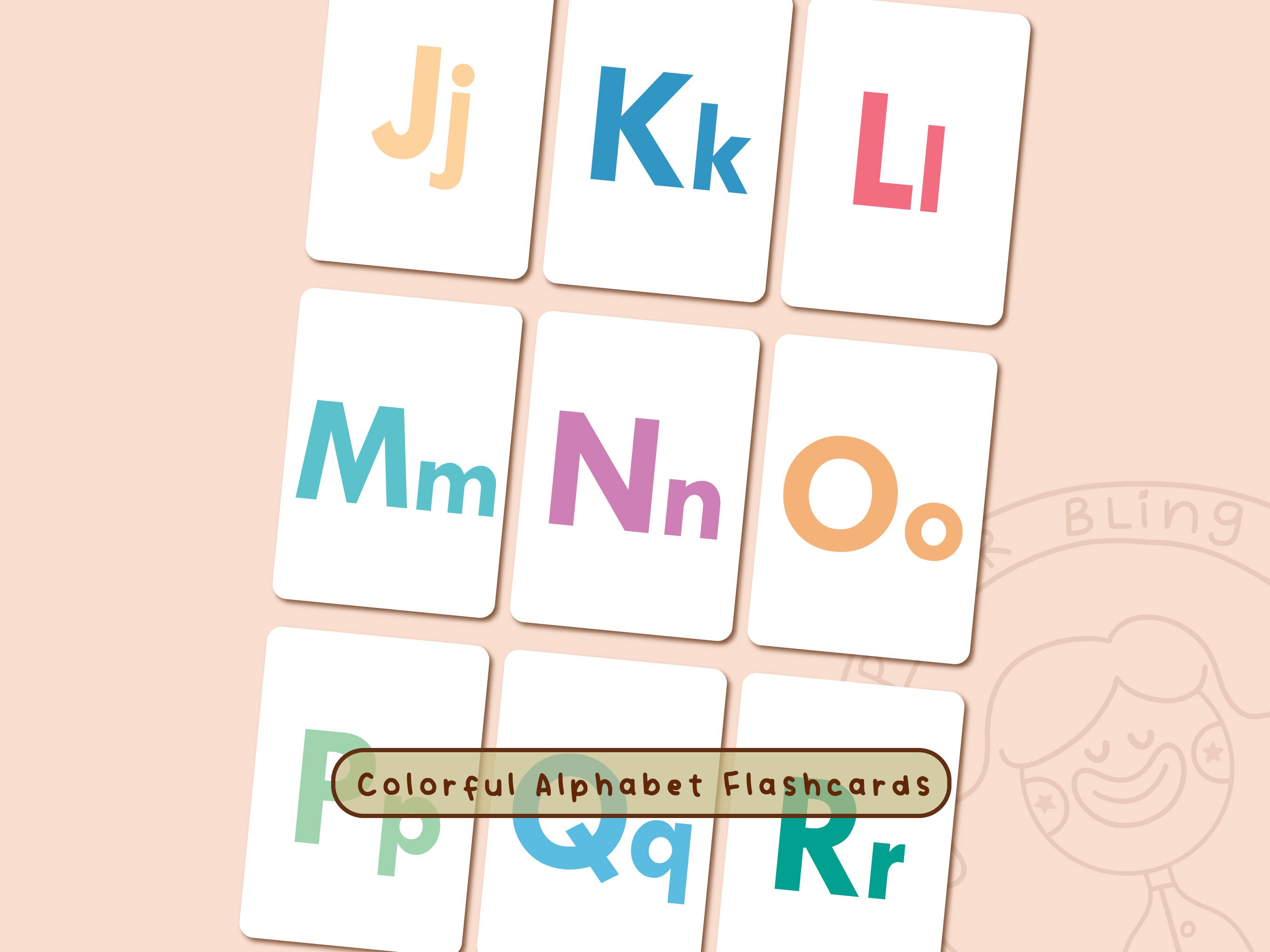 Alphabet Flash Cards ABC Flashcards Educational Printable Learn ABC ...