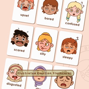 Feelings Flash Cards Emotional Flashcards Montessori Materials ...