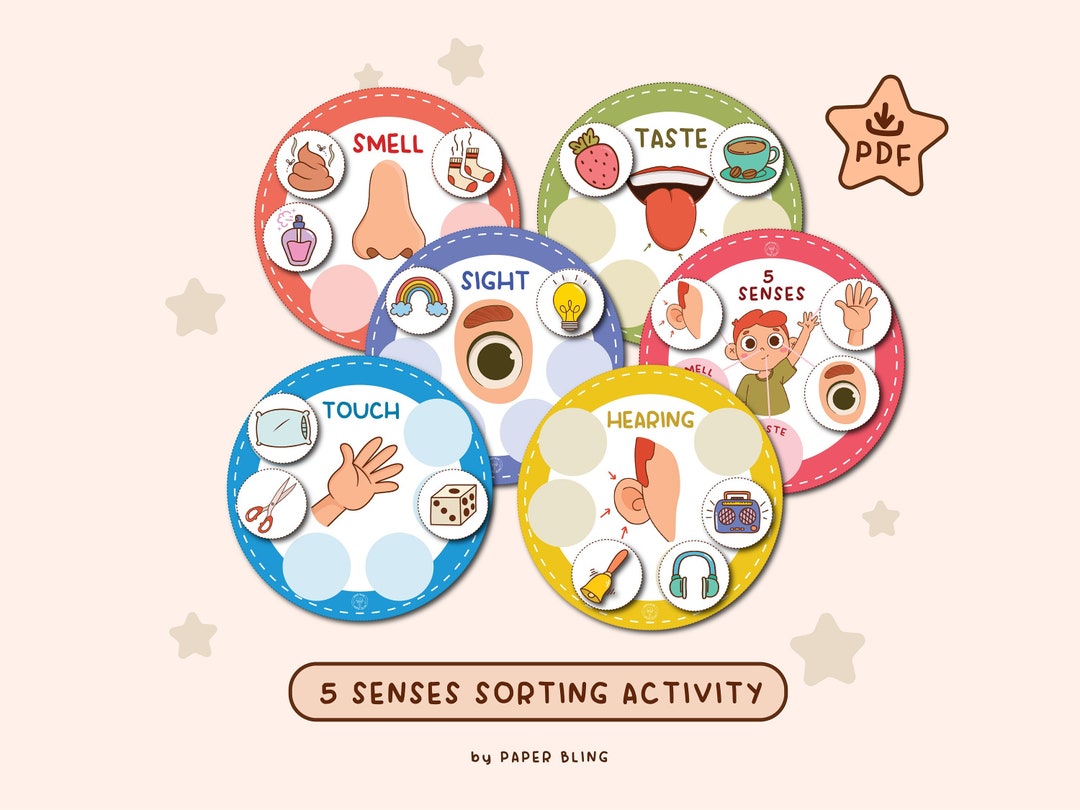 Five Senses Sorting Activity Printable 5 Senses Sorting Homeschool ...