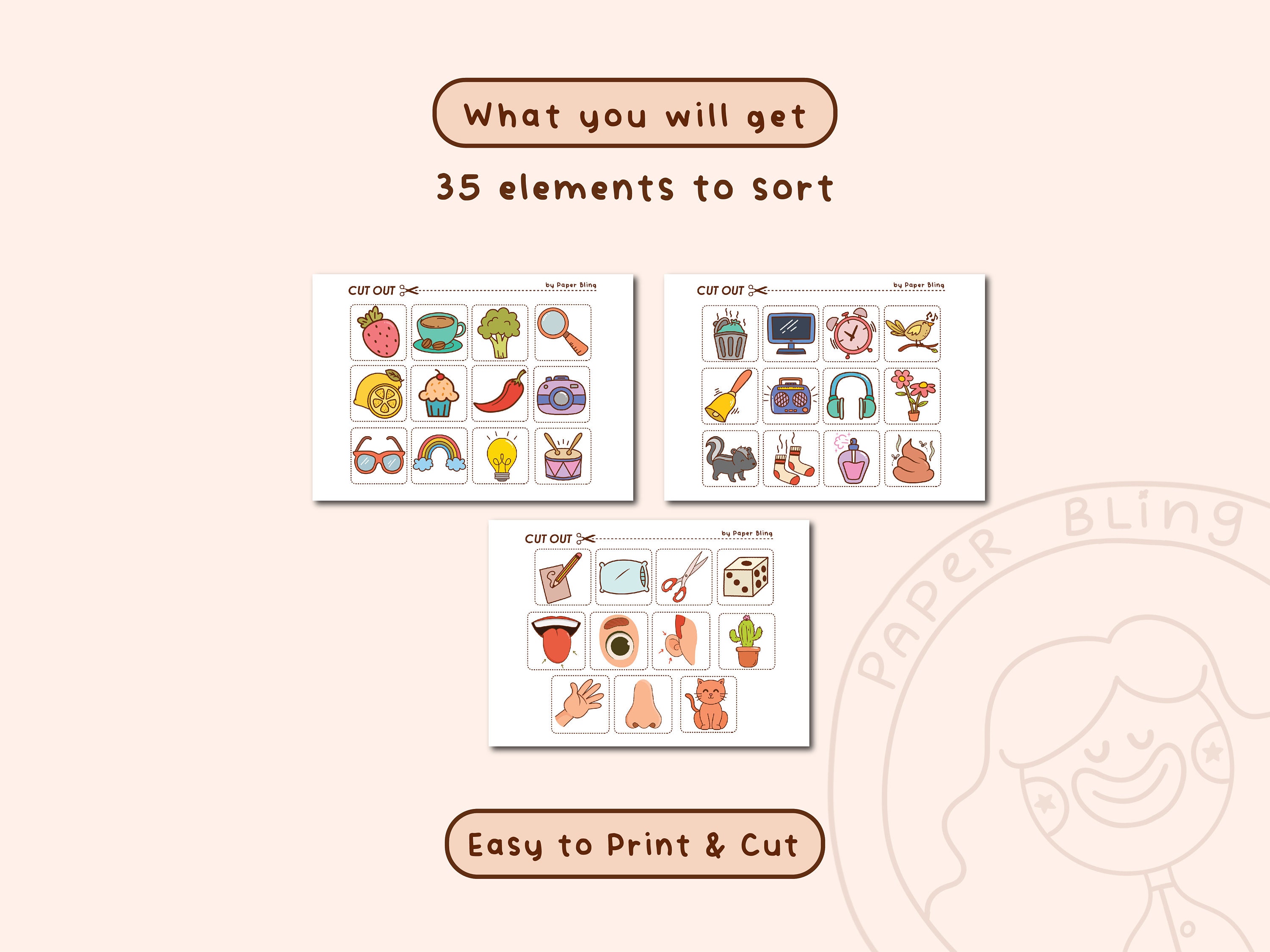 Five Senses Learning Activity Printable Homeschool Resources 5 Senses ...