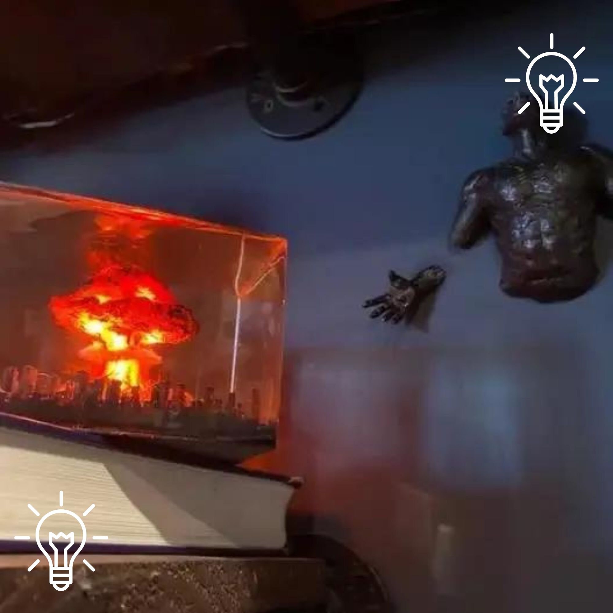 Explosion Nuclear Bomb Resin Lamp, Atomic Bomb Resin Lamp, Diorama ...