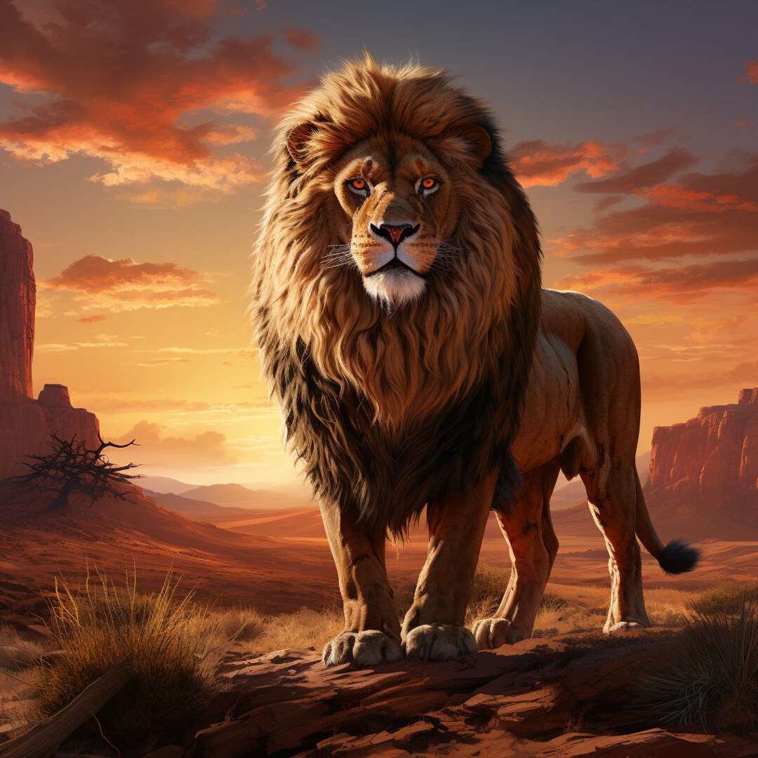 Bundle Leone , Tramonto, Stampa Digitale - Etsy