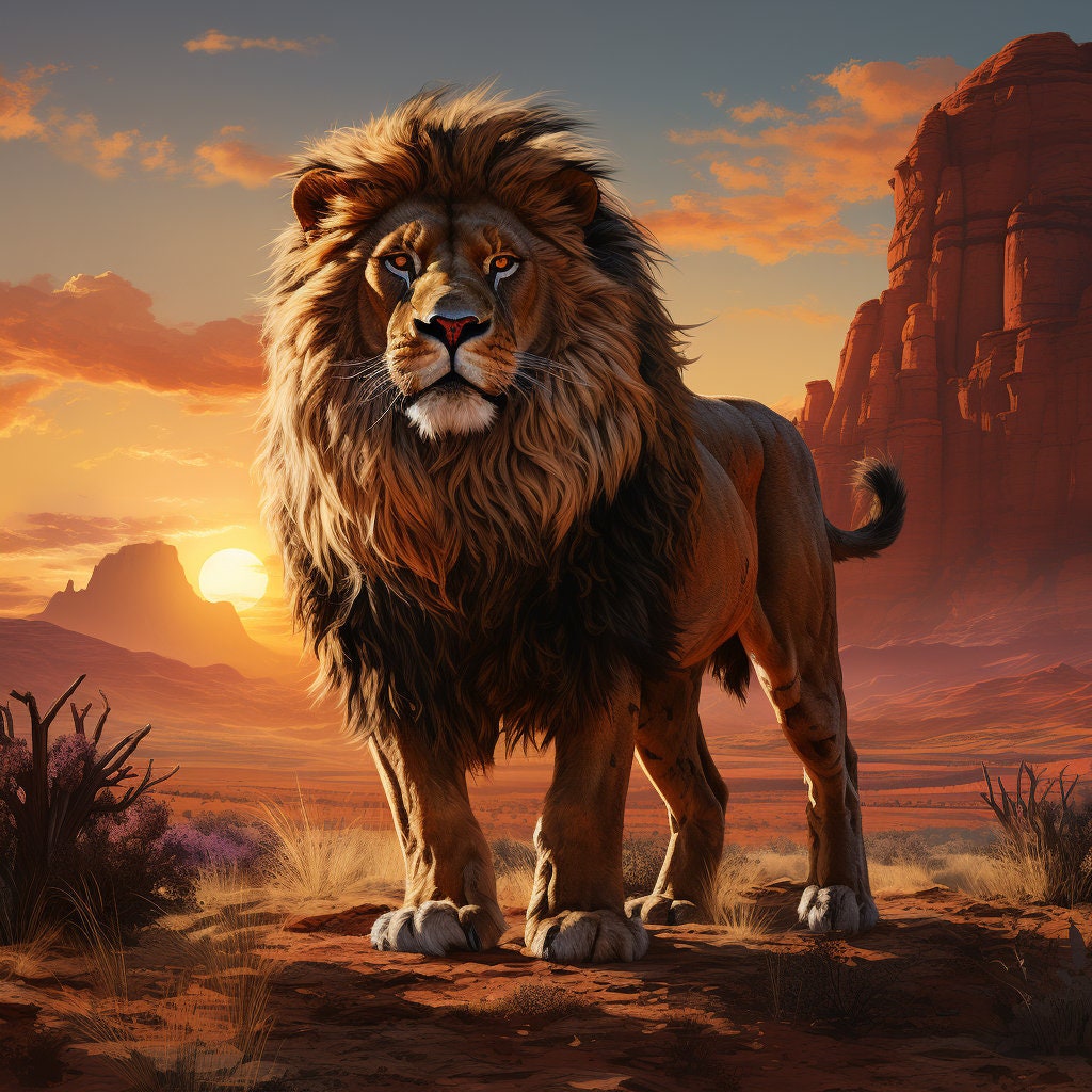 Bundle Leone , Tramonto, Stampa Digitale - Etsy