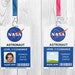 NASA Astronaut ID Badge Template , Name Badge, Space Astronaut Prop for ...