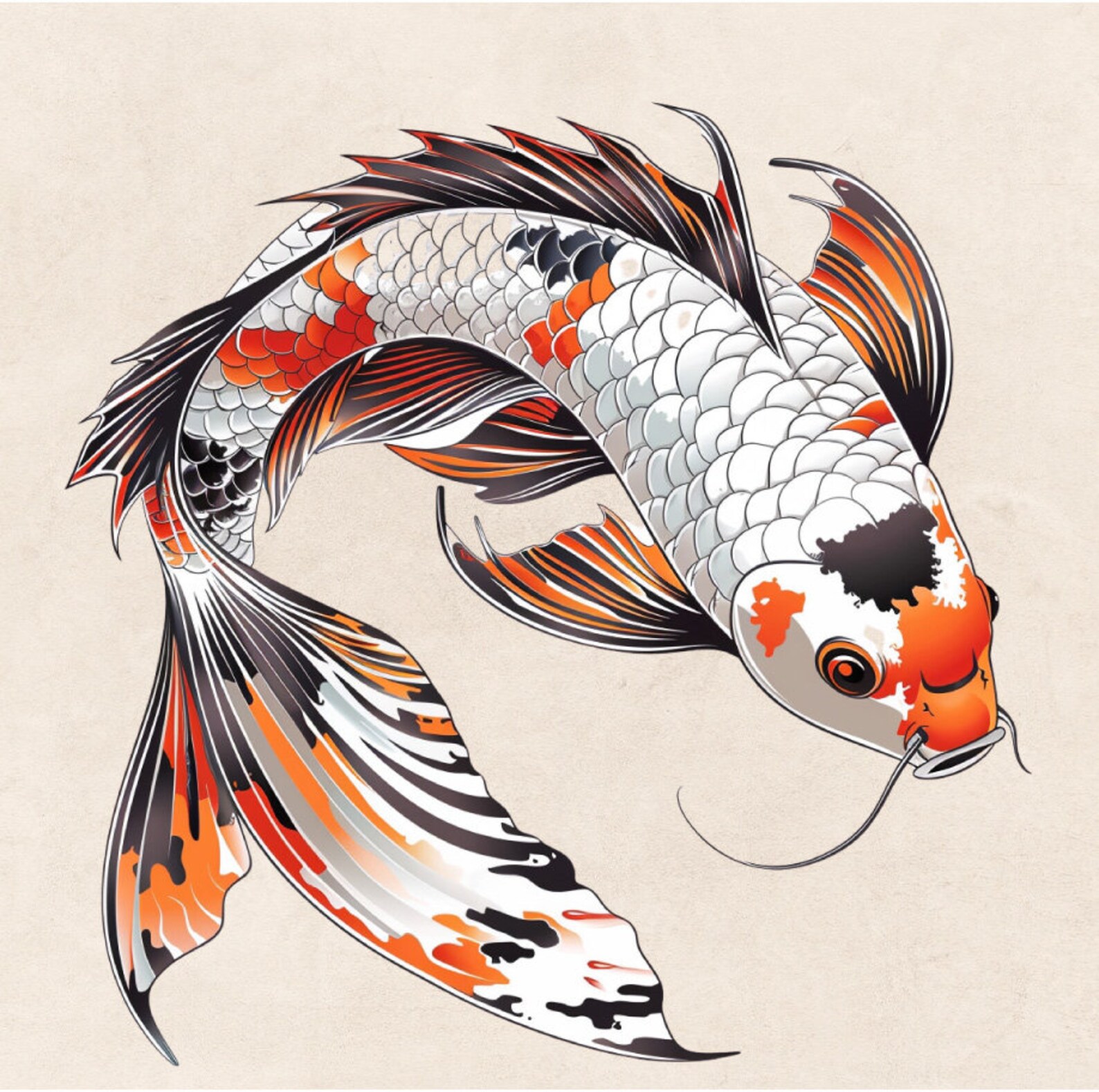 Koi Fish Bundle, Japanese Fish Png, Instant Digital Download, Free ...