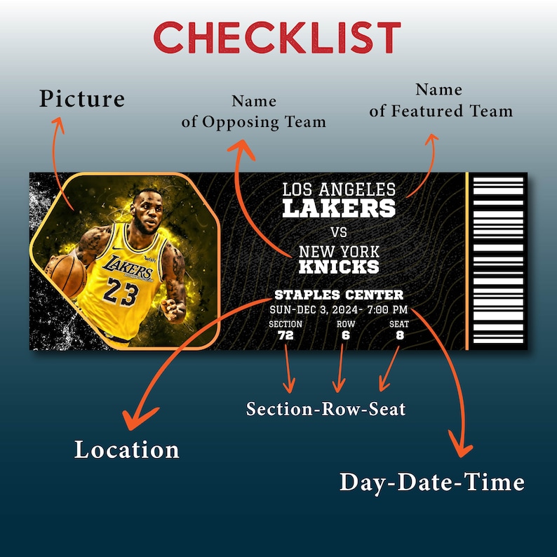 Custom Basketball Ticket, Basketball Hockey Baseball Football Tickets ...