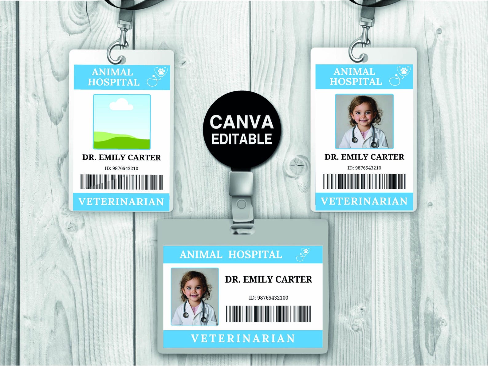 Printable Doctor ID Name Badge,doctor Id Card Template, Custom Doctor ...