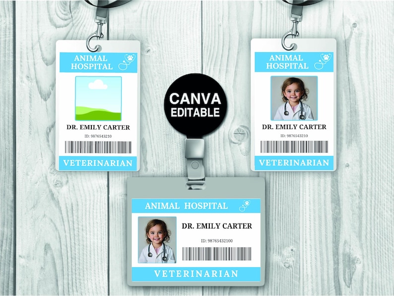 Printable Doctor ID Name Badge,doctor Id Card Template, Custom Doctor ...