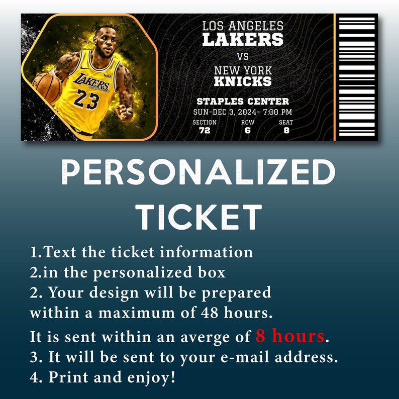 Custom Basketball Ticket, Basketball Hockey Baseball Football Tickets ...
