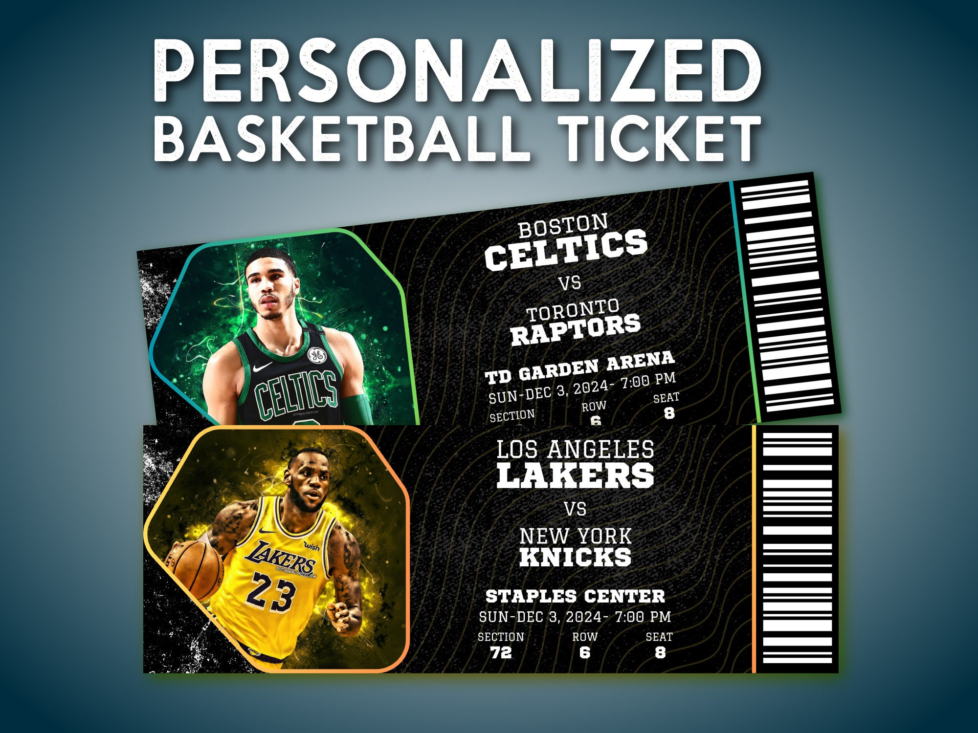 Custom Basketball Ticket, Basketball Hockey Baseball Football Tickets ...
