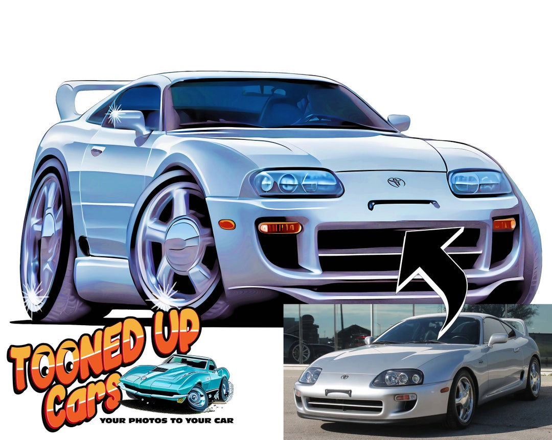 Custom Digital Car Cartoon - Personalized Vehicle Caricature - Unique ...
