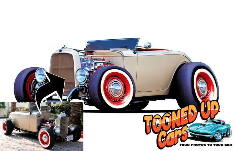 Custom Digital Car Cartoon - Personalized Vehicle Caricature - Unique ...