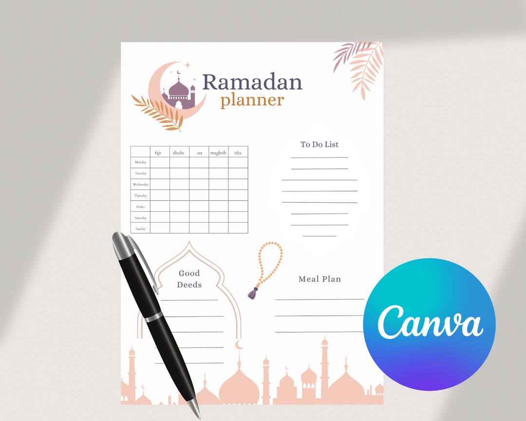 Editable Ramadan Planner 2024, Digital Ramadan Planner, Ramadan Planner ...