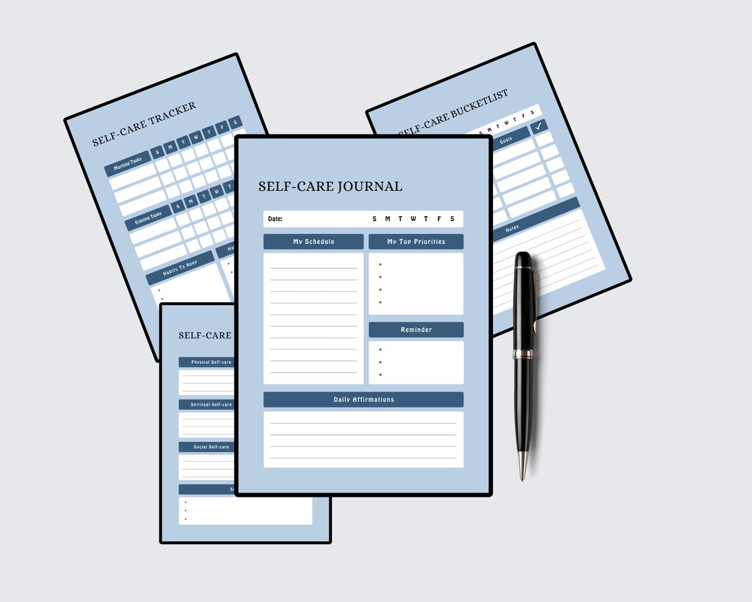 Editable Self Care Planner, Printable Self Care Bucket-list Templates ...