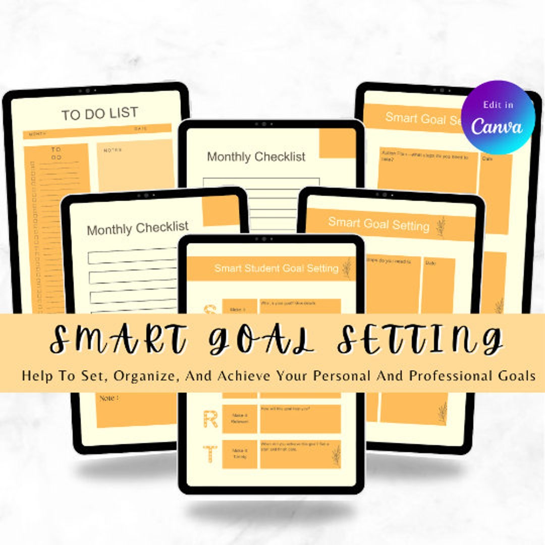 Student Goal Setting Planner, Simple Grid Education Document, Academic ...