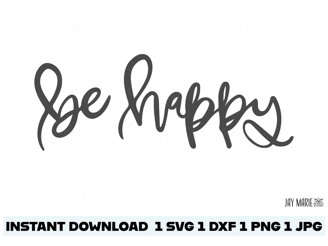 Be Happy Handwritten Font Window Cling Suncatcher Sticker Mental Health ...