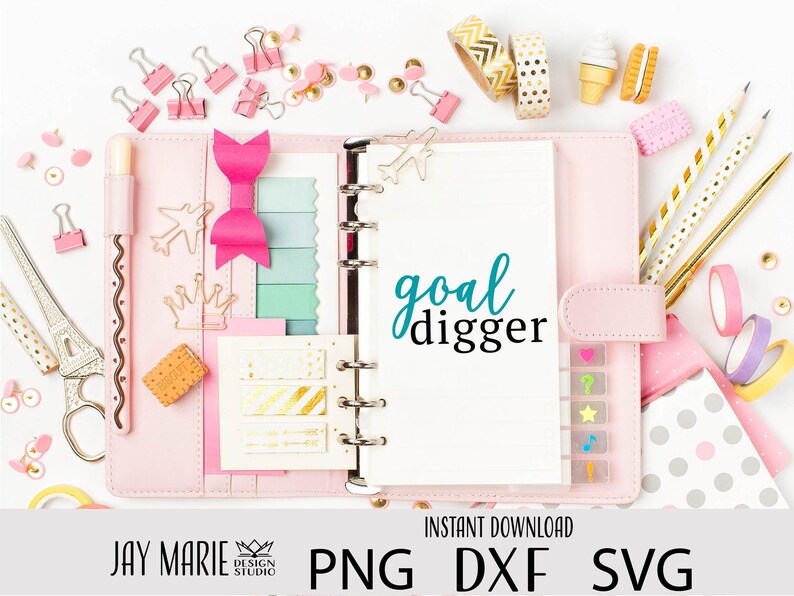 Goal Digger Layered Cut File SVG for Vinyl and Paper Inspirational ...