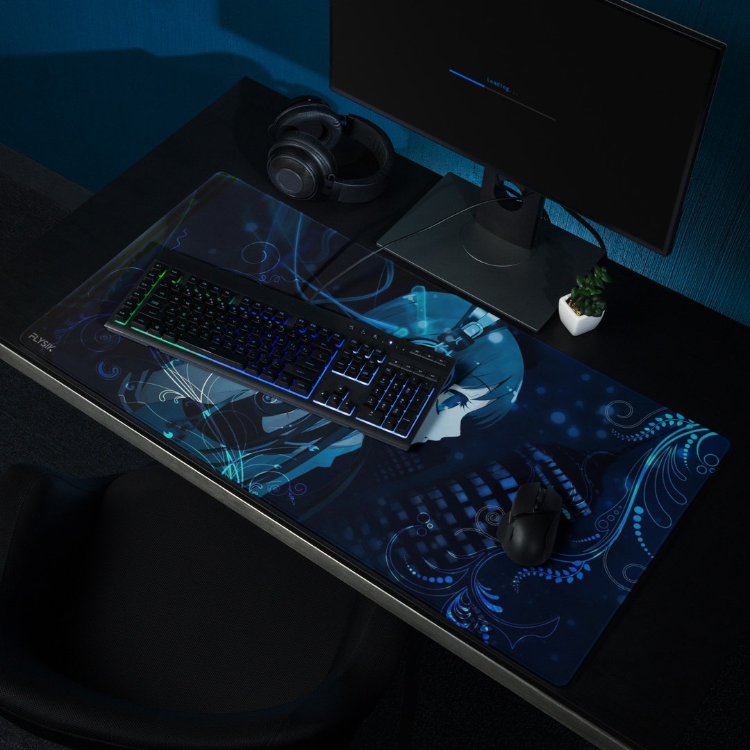 Virtual Vibes: XXL Gaming Mouse Pad With Animated Girl and - Etsy