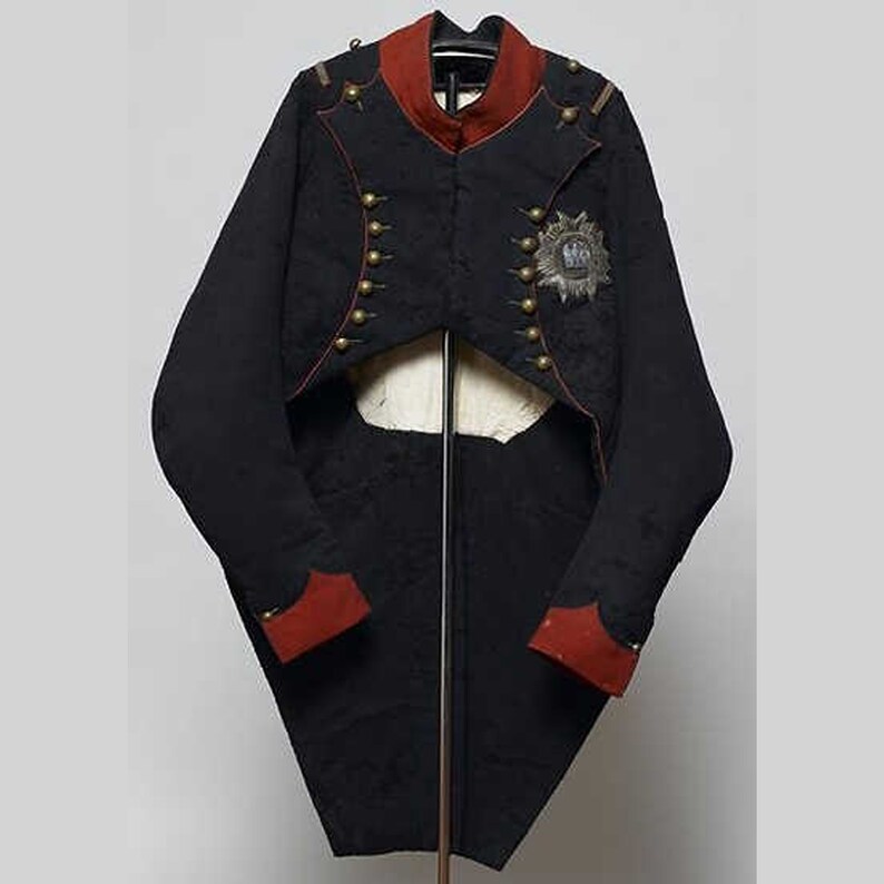 New Men's Black and Red Napoleon's Chasseur à Pied Habit or Coat ...