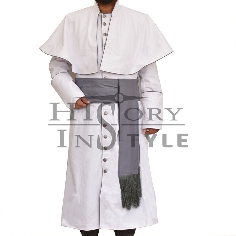 Medieval Clergy Robe, White Priest Clothes, Bible Master Attire Clergy ...