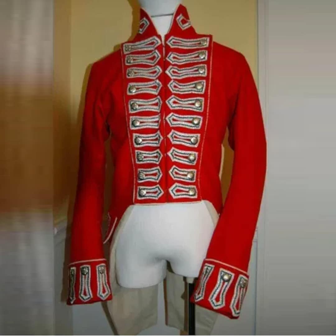 New Handmade Red Wool Military British Army Infantry Men's Uniform ...