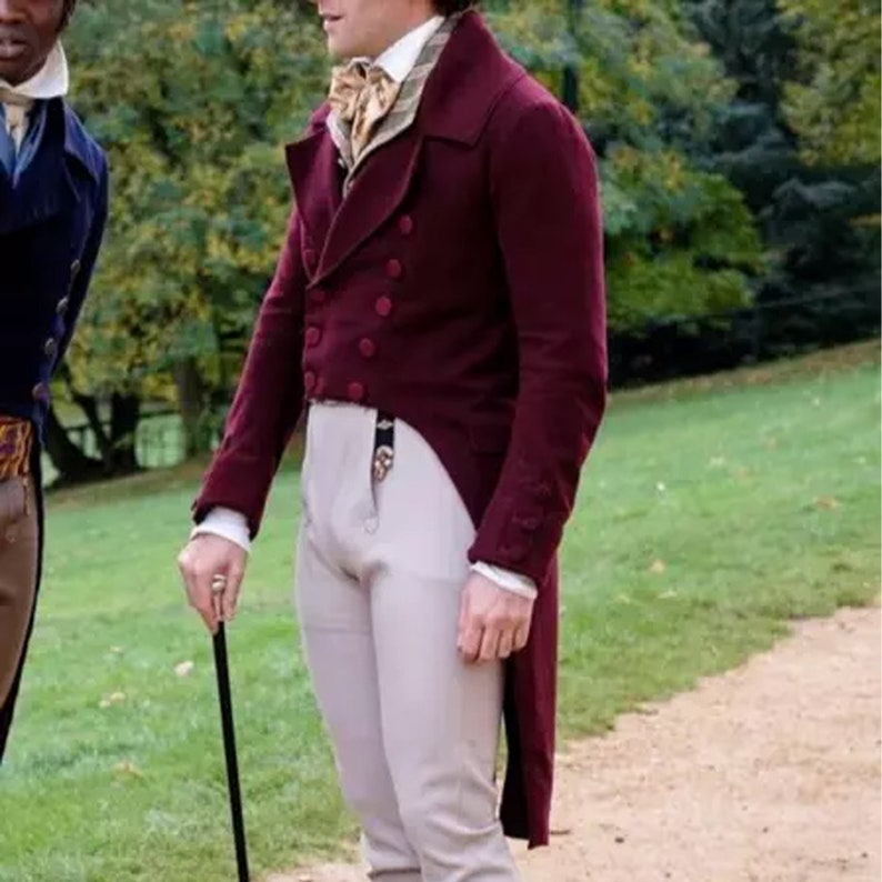 New Maroon Victorian Tailcoat, Costume 1814th Regency, Gentleman Regency, Modern Regency ...