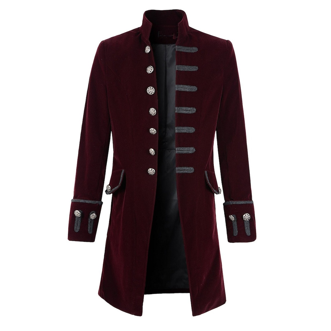 Steampunk Victorian Frock Coat, Elegant Frock Coat, Men Halloween Frock ...