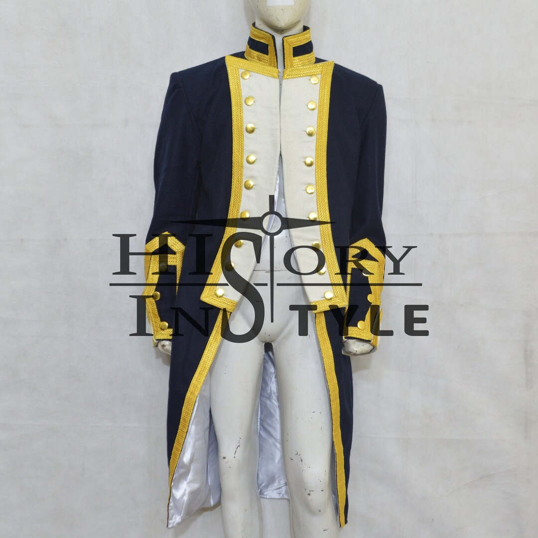 New Men Black Naval Vice Admiral Uniform, Officer Uniform, Handmade ...