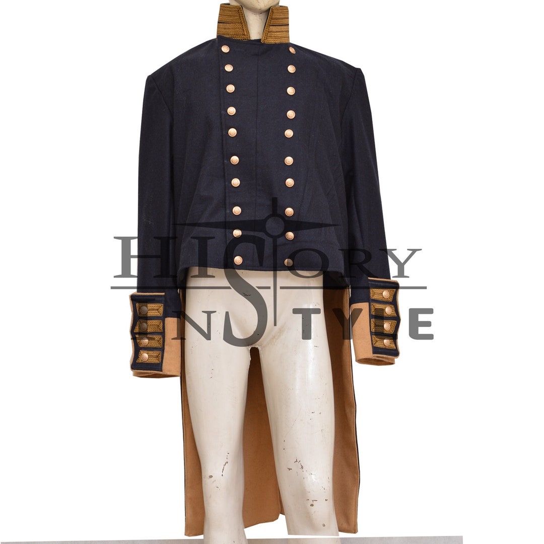 New Royal Naval Commander Coat, Navy Blue Wool British 19th Century ...