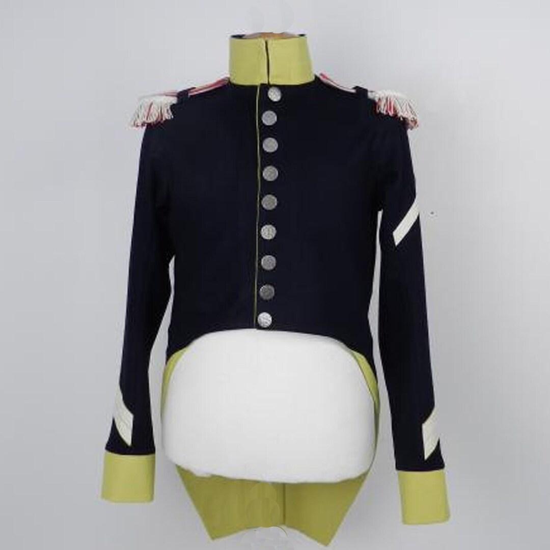 New Napoleon Officer's Tailcoat, 1800s Men British Military Napoleonic ...