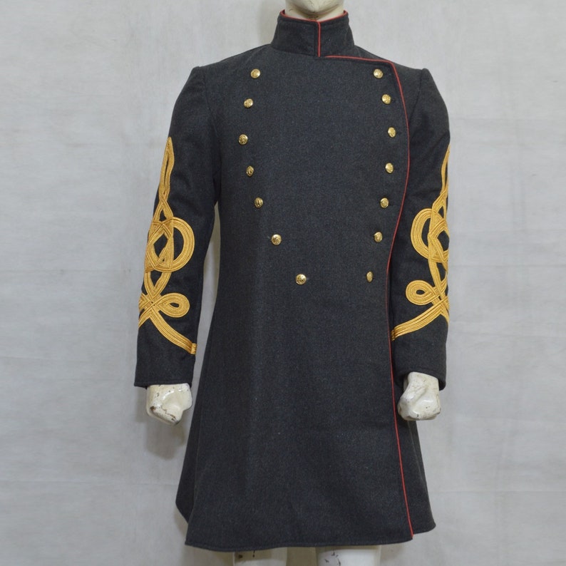 Dark Grey Rare Confederate Colonel Frock Wool Coat Colonel John, 18th ...