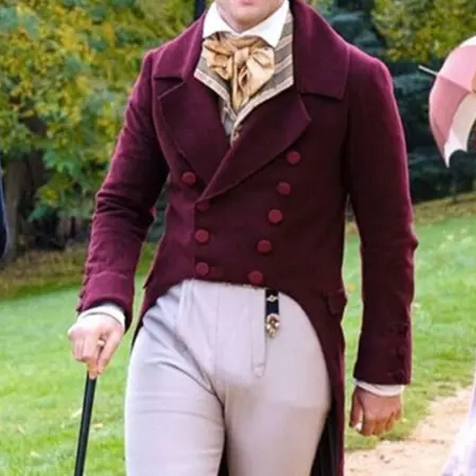 New Maroon Victorian Tailcoat, Costume 1814th Regency, Gentleman ...