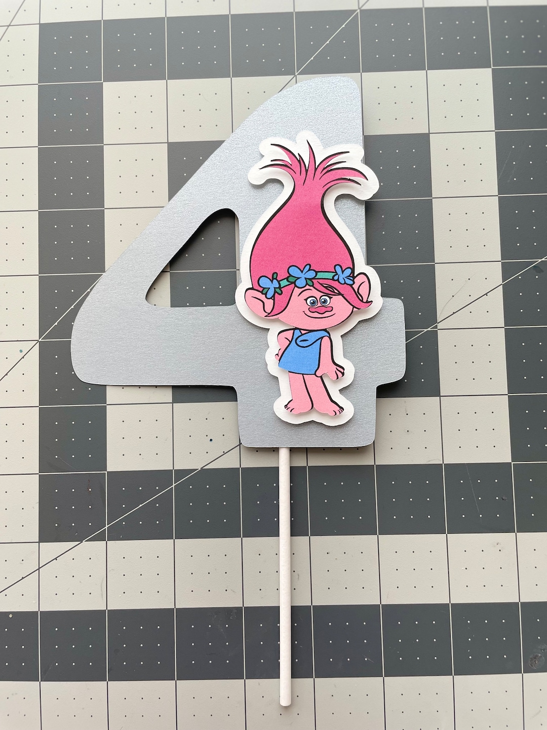 Trolls Center Piece/ Cake Topper/ Poppy Party Decor - Etsy