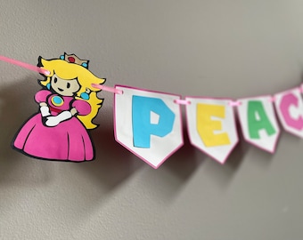 Princess Peach Banner PDF File - Etsy