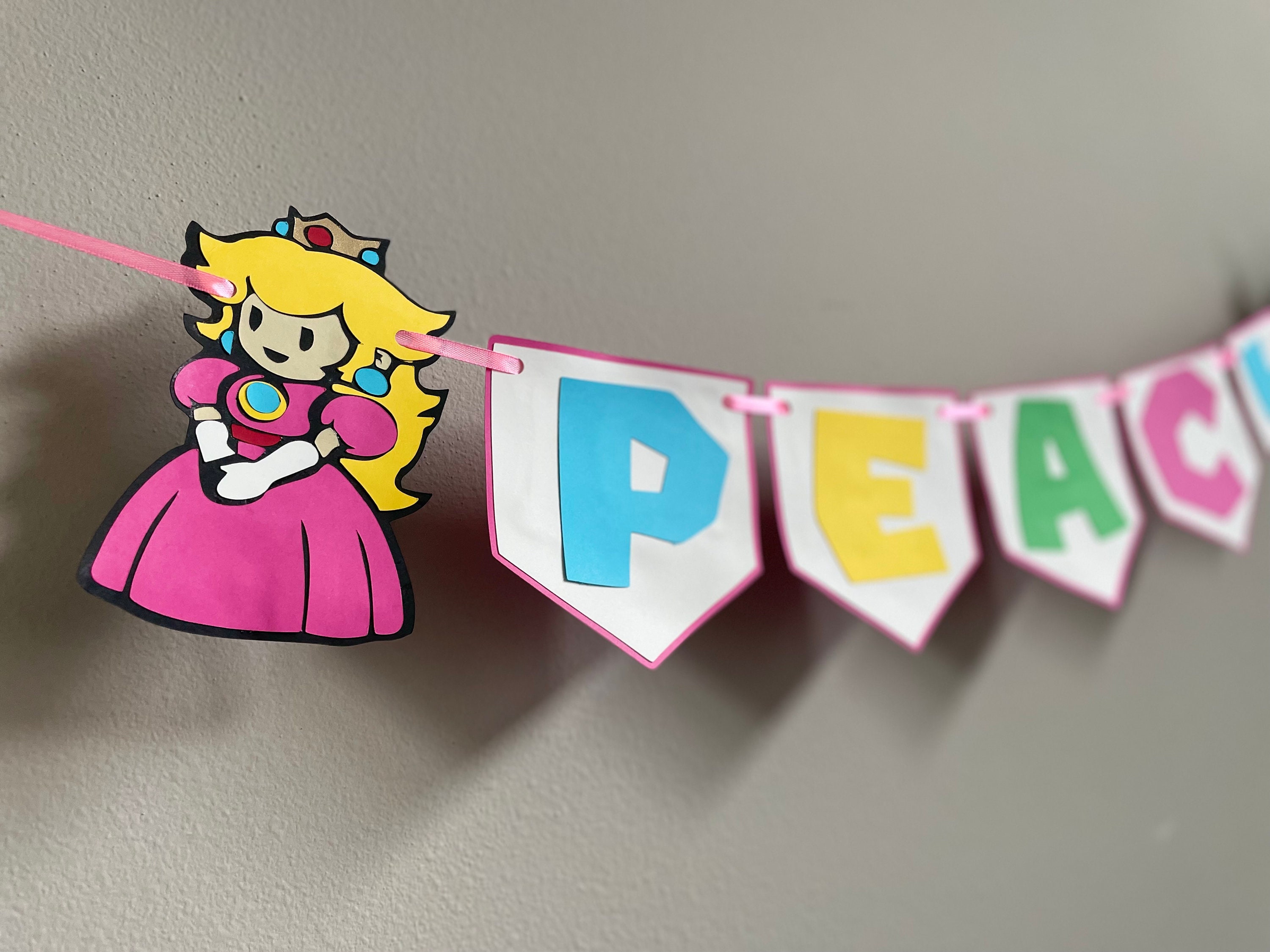 Customizable Princess Peach Banner - Etsy
