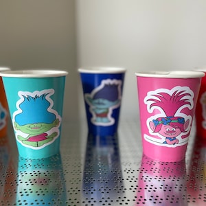 Trolls Theme Party Cups - Etsy
