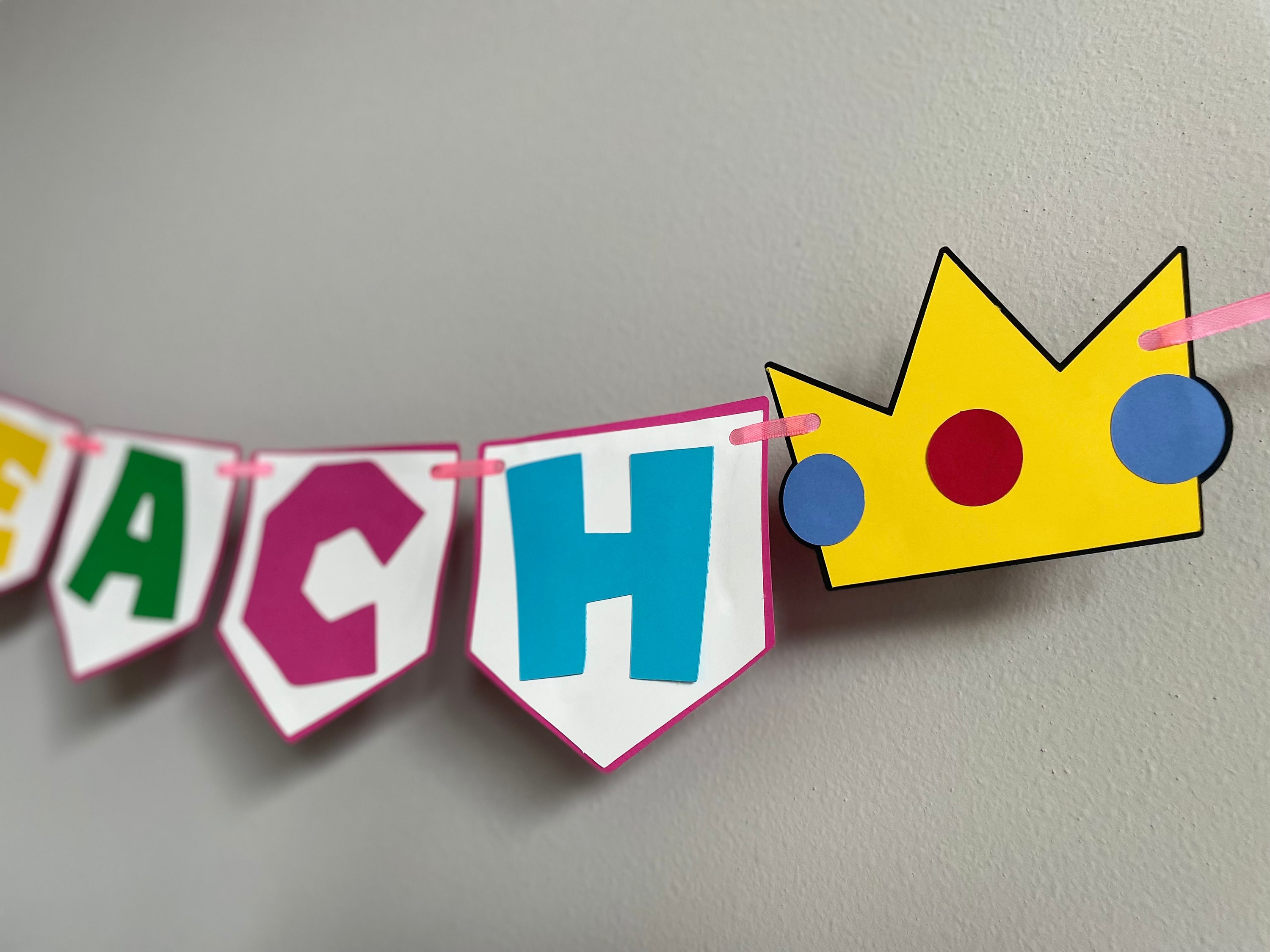 Customizable Princess Peach Banner - Etsy