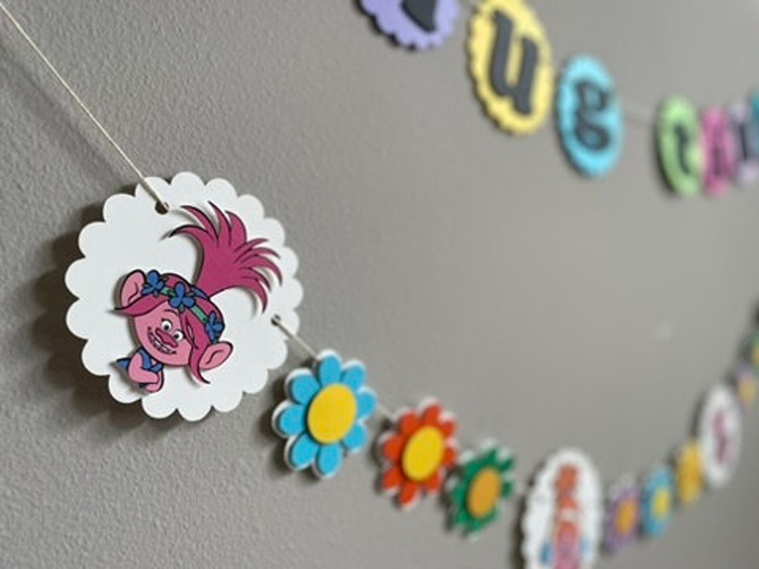 3-D Hug Time Banner/ Trolls Hug Time/ Poppy Birthday Bash - Etsy