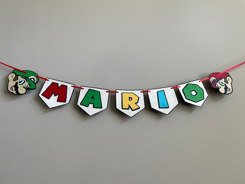 Customizable Super Mario Banner/mario Baby Shower/princess Peach ...