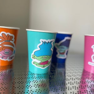 Trolls Theme Party Cups - Etsy