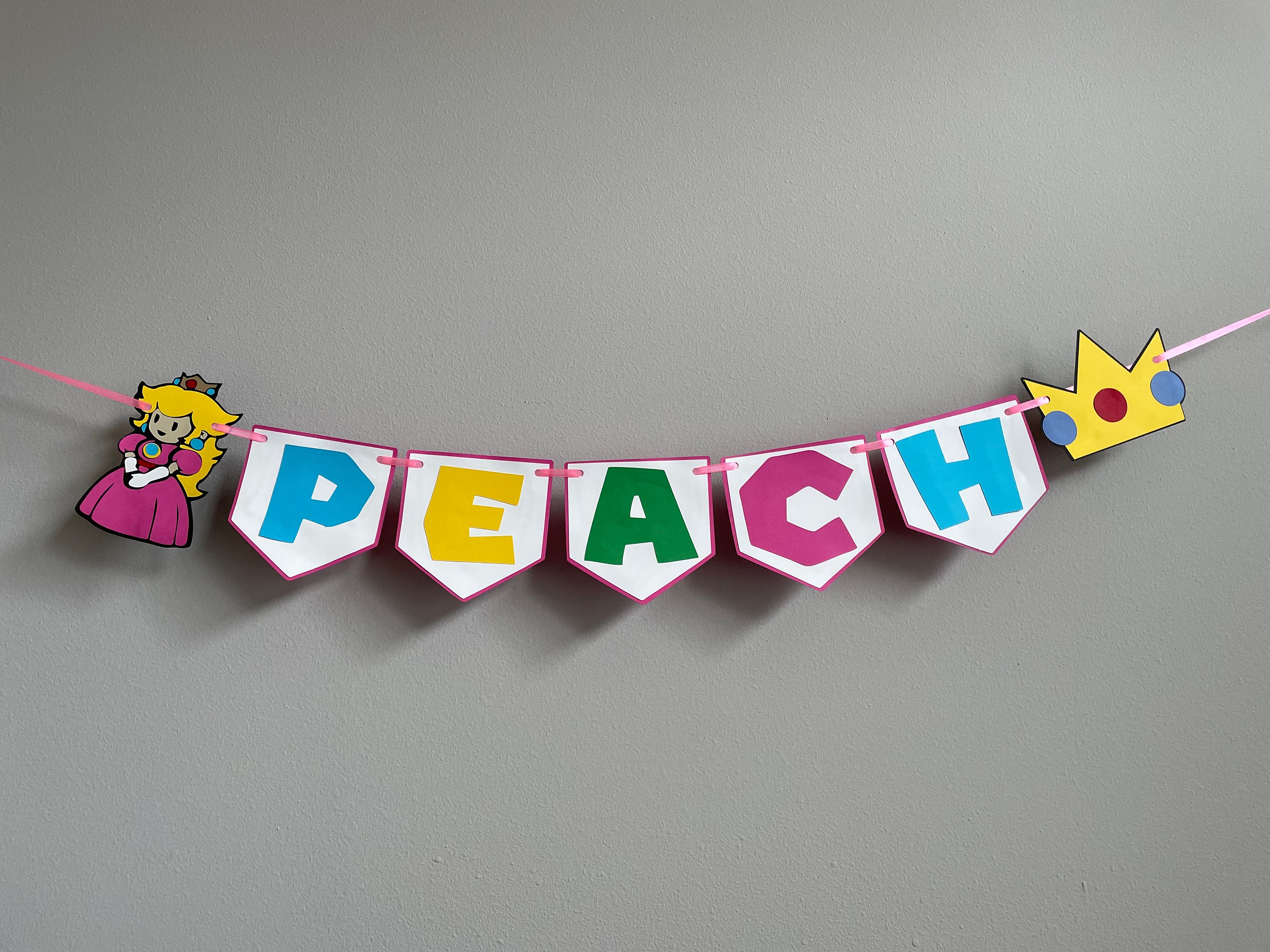 Customizable Princess Peach Banner - Etsy