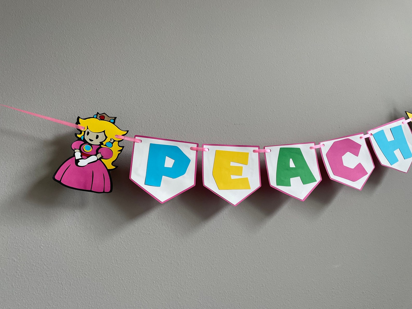 Customizable Princess Peach Banner - Etsy