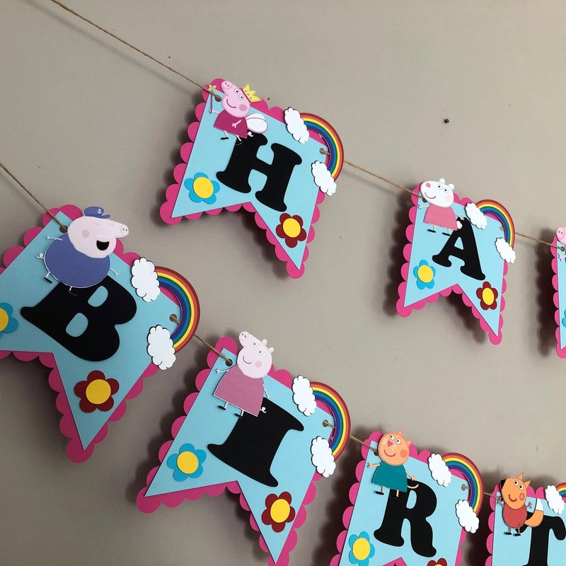 Peppa Pig Banner - Etsy
