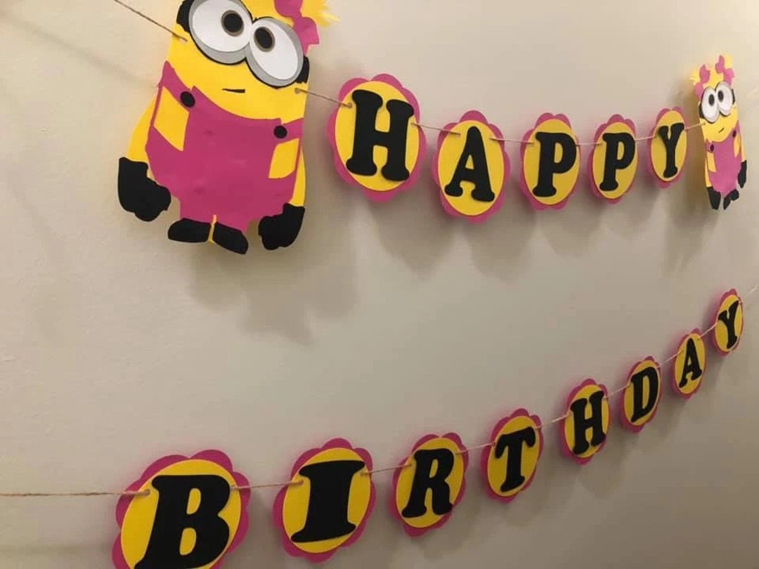 Despicable Me Birthday Banner - Etsy