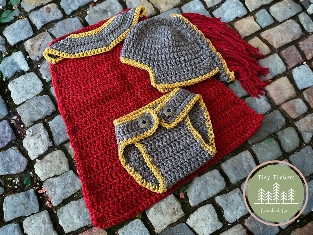 Hand-crocheted Roman Gladiator, Spartan Costume, Baby Outfit, Photo ...