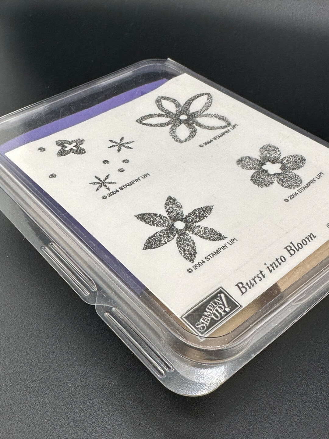 Burst Into Bloom 2004 Stampin’ Up! Set of 4 Rubber Stamps Unmounted/new ...