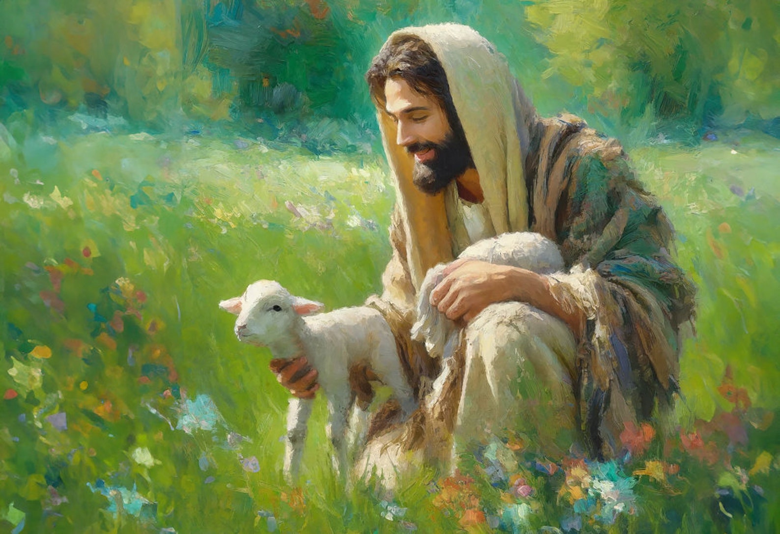 Christian Art: "good Shepherd." Printable, Digital Download of a ...