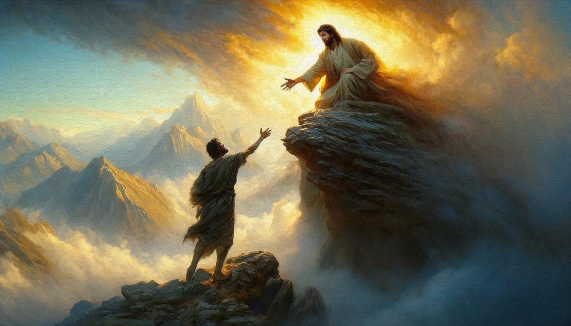 Christian Art: "lead Me to the Rock." Printable, Digital Art of Jesus ...